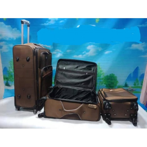 Ensemble De 3 Valises - Petite/Moyenne/Grande Marron - Ultra Résistant